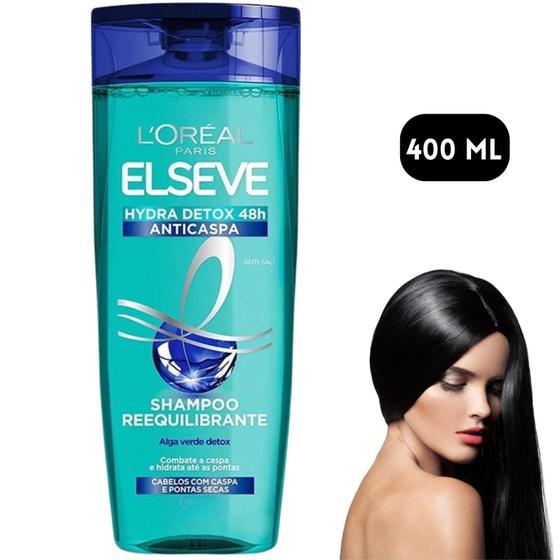Elseve Shampoo Hydra Detox Anticaspa 48H Alga Verde - L'oreal Paris ...