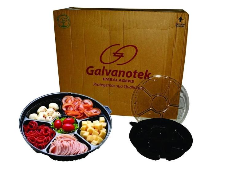 Embalagem Galvanotek G-550 - Bandeja 5 Divisórias 1L - Embalagens para Delivery - Magazine Luiza