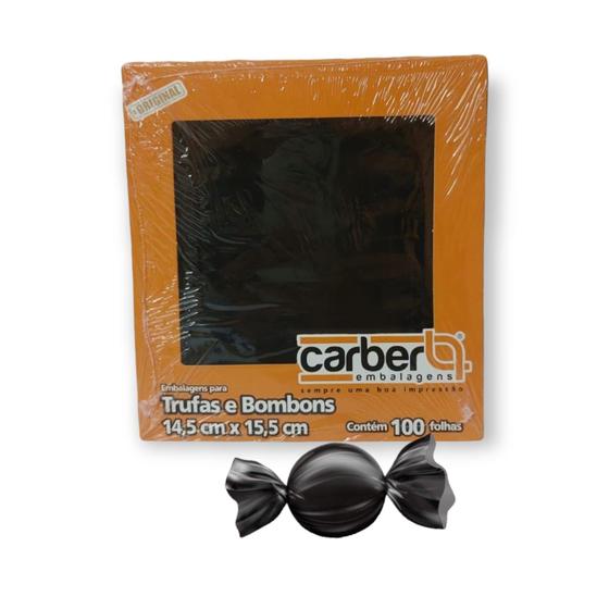 Embalagem para Trufa Preto 14,5x15,5cm Carber c/100 un - Embalagem para ...