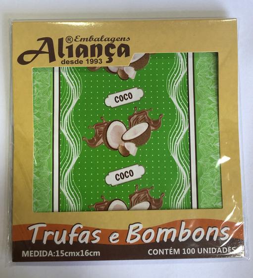 Embalagem para trufas Aliança 15x16cm 100un / Brigadeiro - Embalagem ...