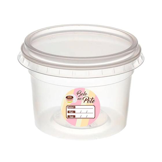 Embalagem Pote Descartável 250mL Com Rótulo Personalizado 3cm - Fenex ...