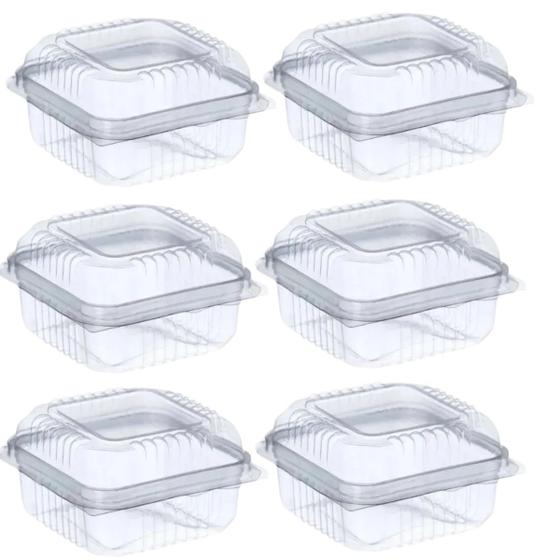 Embalagem Quadrada Plastico C/25 130ML C/Tampa Festa Doces - Crgfestas - Pote - Magazine Luiza