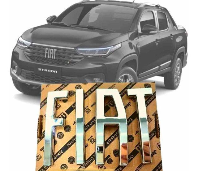 Emblema da Grade Dianteiro Sigla Logo Fiat Original Nova Strada Após ...