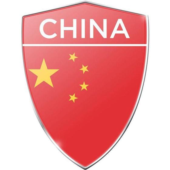 Emblema Escudo China c/moldura cromado - Marcon Emblemas - Emblemas ...
