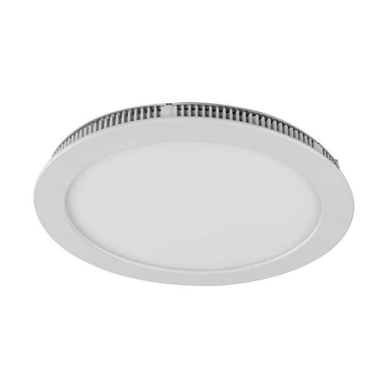 Embutido Slim LED redondo 30cm 24W 6500K Bronzearte - Painel de LED ...