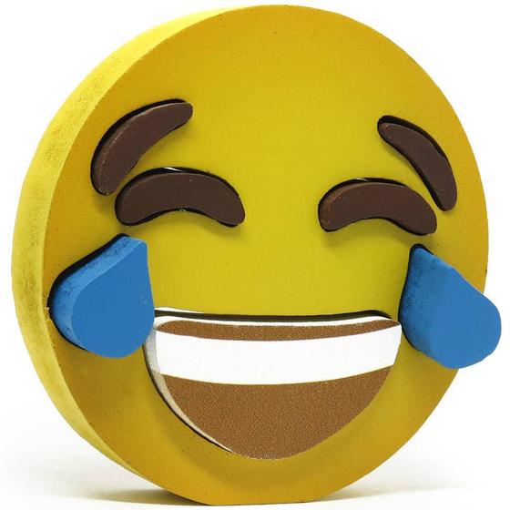 Emoticon Chorando De Rir Puzzles Mania Amarelo - Almofada Decorativa ...