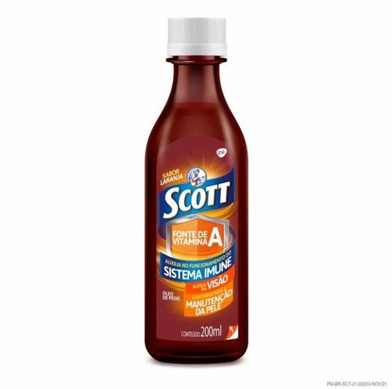Emulsão de Scott Sabor Laranja 200ml - Vitaminas A-Z - Magazine Luiza