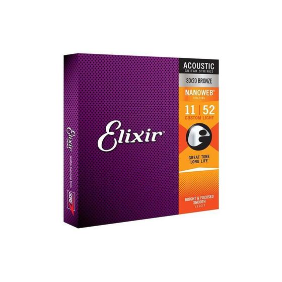 Enc. violão aço elixir 011 nanoweb - Encordoamento - Magazine Luiza