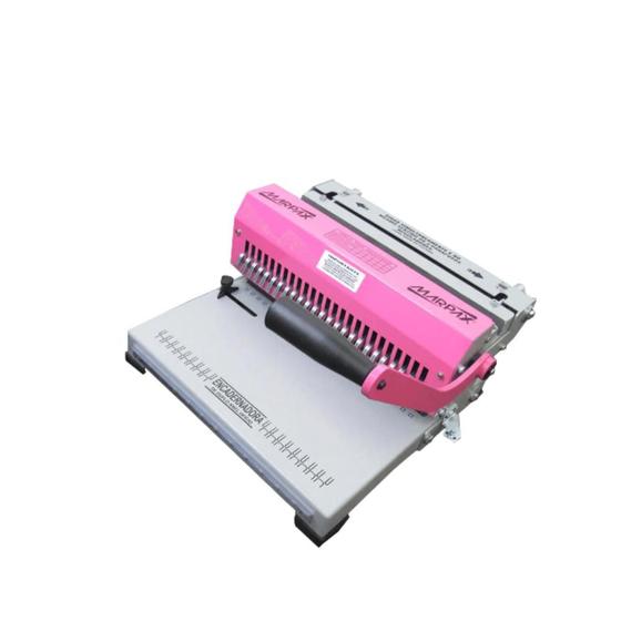 Encadernadora de Wire-o Rosa Conjugada Manual 3X1 15 Fls Exc ...