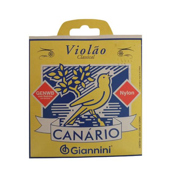 Encordoamento canário violão nylon bolinha genwb - Giannini - Cordas ...
