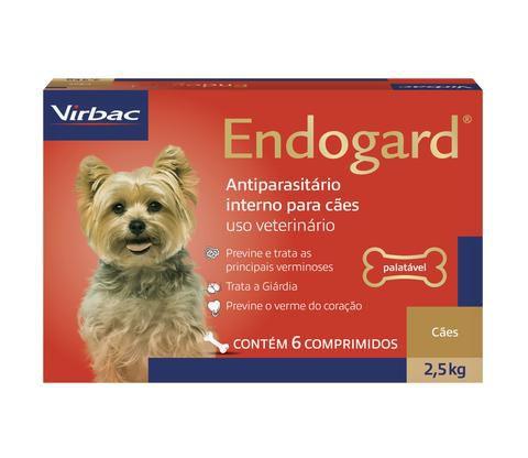 Endogard Vermífugo Cães 2,5Kg 6 Comprimidos - Virbac - Vermífugo ...
