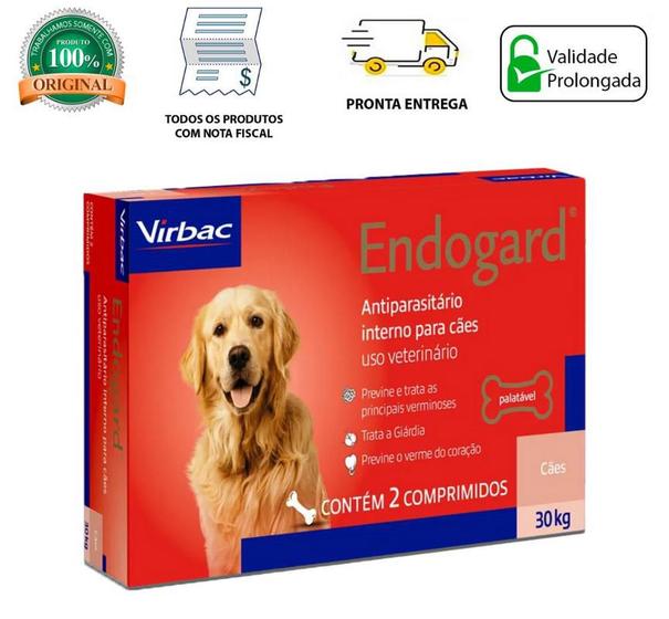 Endogard Vermífugo Para Cães Até 30 Kg Com 2 Comprimidos - Virbac - Vermífugo - Magazine Luiza
