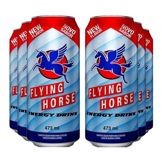 Energético Flying Horse Lata Big 473ml x 6 Unidades - Bebida Energética ...