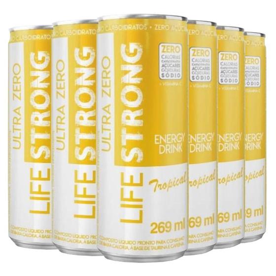 Energético Life Strong Energy Drink 6 Unidades Tropical - Bebida ...