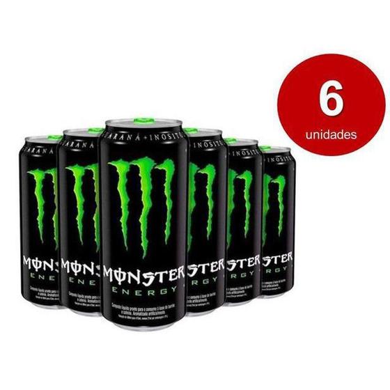 Energético Monster Tradicional Lata 473ml Pacote com 6 unidades ...