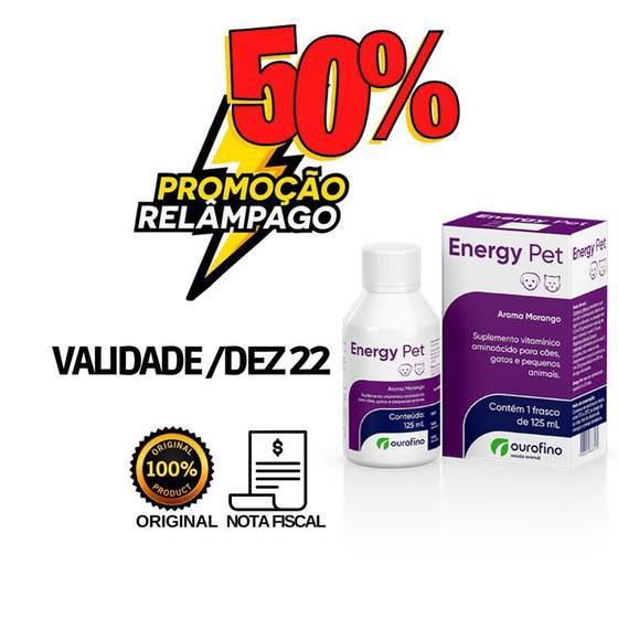 Energy Pet Suplemento Vitamínico Para Cães E Gato 125ml - OUROFINO ...