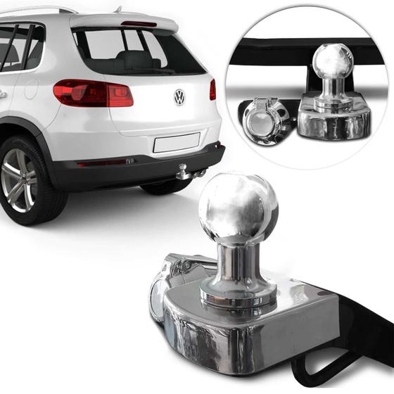 Engate de Reboque Tiguan 2010 2011 2012 2013 2014 2015 Rabicho Fixo 700Kg - Brucke - Engate para ...