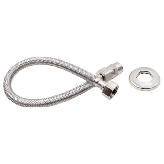 Engate Flexivel Rabicho Inox Tracado 40cm Macho X Femea 1/2 - Max Forte ...