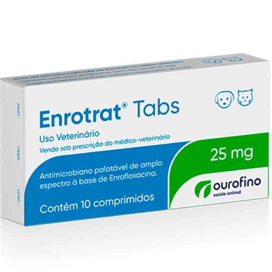Enrotrat Tabs 25mg C 10 Comprimidos - Ouro Fino - Antibiótico ...