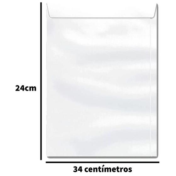 Envelope A4 Saco Offset Branco 24x34cm 90g Scrity - Caixa 250 Unidades - Envelope - Magazine Luiza