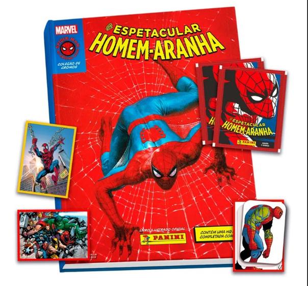 Envelope Marvel O Espetacular Homem Aranha 60 Anos, 20 Envelopes = 100 Cromos + Album Capa Dura ...