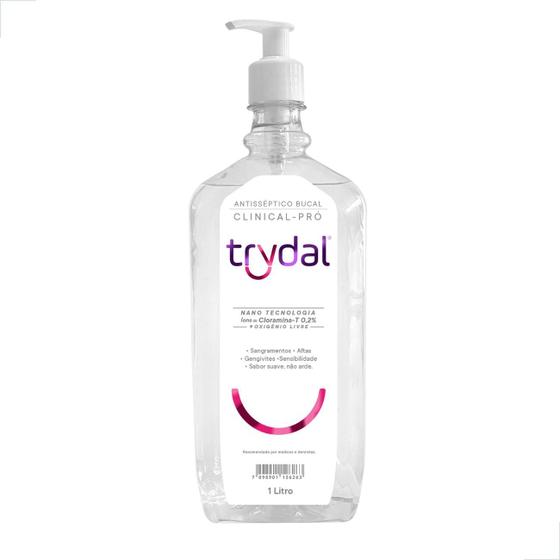 Enxaguante Bucal Trydal Clinical-Pro 1L Nanotecnologia Cloramina-T ...