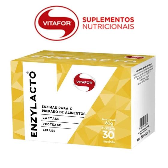 Enzylacto Vitafor 30 Sachês De 2g Enzimas Digestivas - Lactase ...
