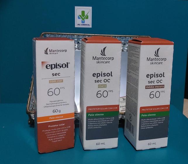 EPISOL Sec Oil Control Protetor FPS60 com cor (1unid) - mantecorp ...