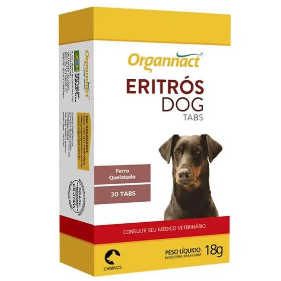 Eritros Dog Tabs 18g 30 tabletes Vitamina Anemia - Organnact ...