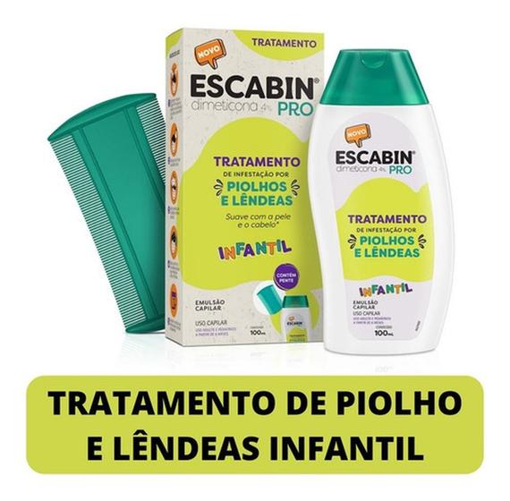 Escabin Pro Emulsão Capilar Elimina Piolhos E Lêndeas 100ml - Brain ...