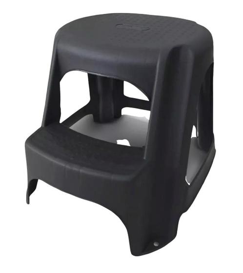 Escada Banqueta 2 Degraus Preta Multiuso - Arqplast - Escadas - Magazine Luiza