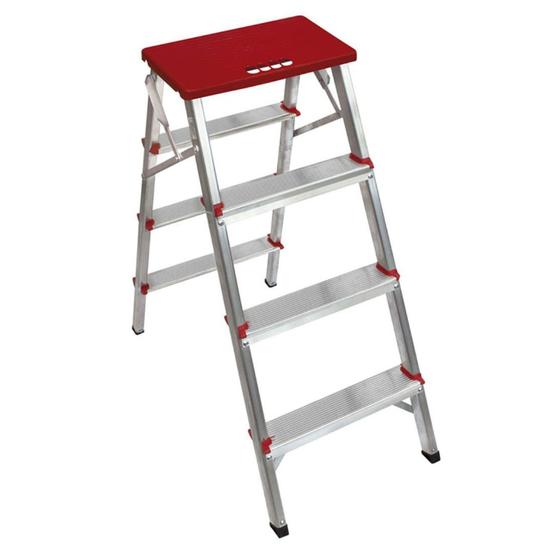 Escada de Alumínio Bilateral 4 Degraus Apolo Art Factory - Escada ...