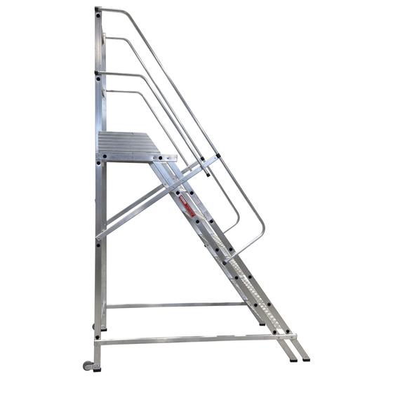 Escada Plataforma em Alumínio NR12 2,50M 09 DEGRAUS ESCALEVE - Escadas ...