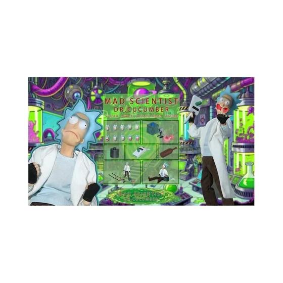 Escala 1/12 Dr.Cucumber Mad Scientist Action Figure 6 Polegada Conjunto ...