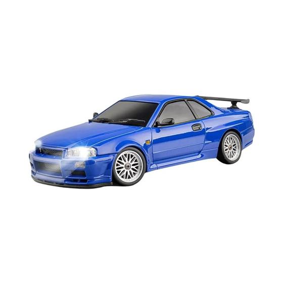 Escala 1/18 Skymaker RC Drift Car GTR Mode R34 24GHz RWD Alloy Body ...