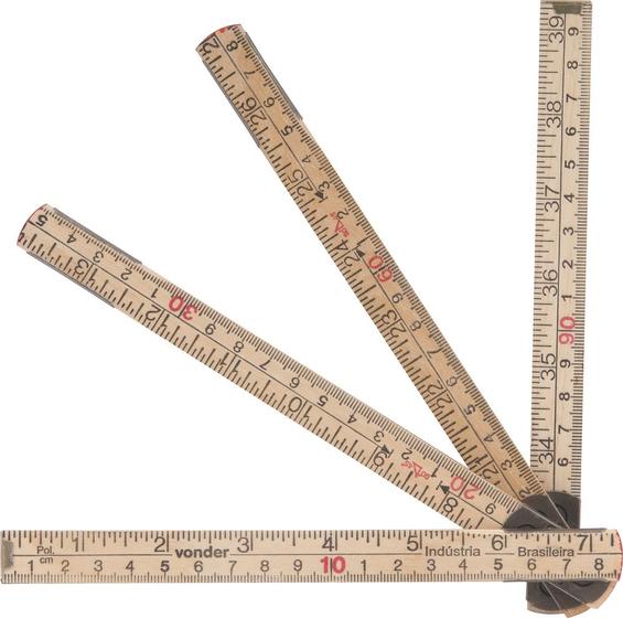 Escala métrica 1 metro madeira natural - Vonder - Escala Métrica ...
