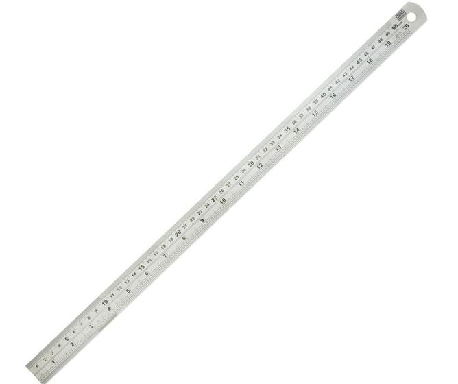 Escala Régua de Aço Inox 600 MM Zaas - Escala Métrica - Magazine Luiza