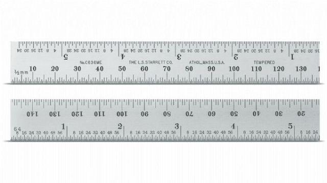 Escalas de Aço Flexíveis 0,5 A 1,0mm C330-300 - STARRETT - Escala ...