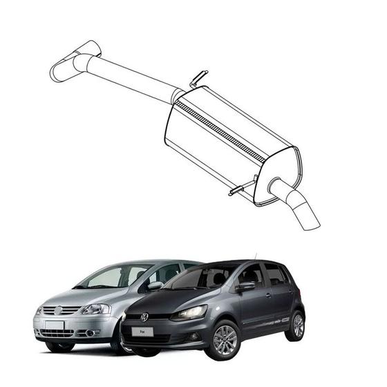 Escapamento Silencioso Traseiro Fox 1.6 Flex 2022 2023 - Pioneiro ...