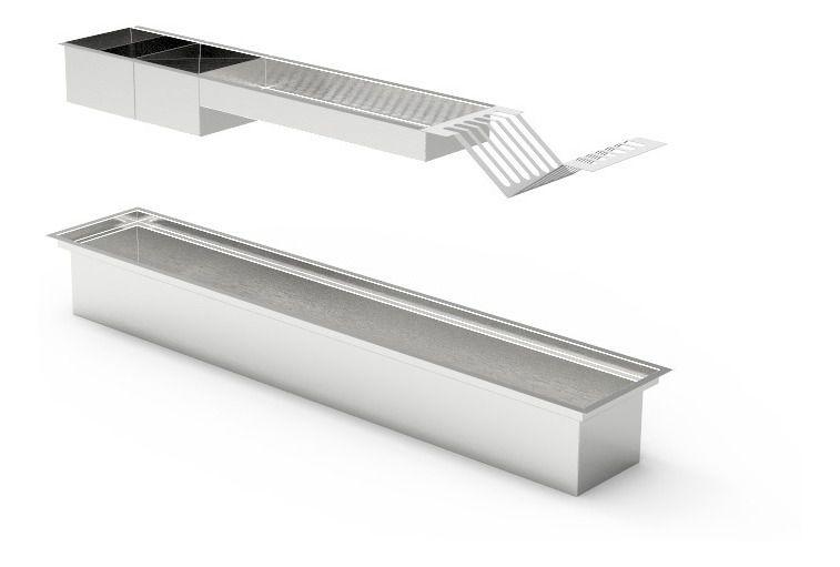 Escorredor de Inox 110 Cm Organizacional Lateral Embutir Ou Sobrepor ...
