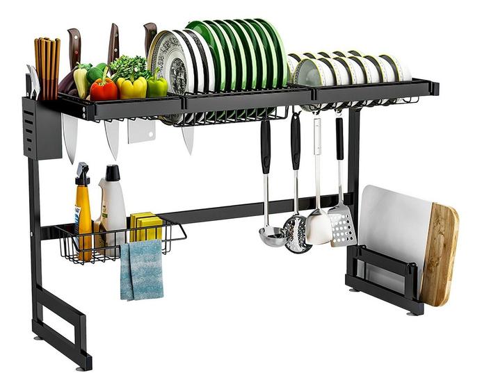 Escorredor de Louças Decoteam Com 2 Andares em Aço Inox - Escorredor de ...