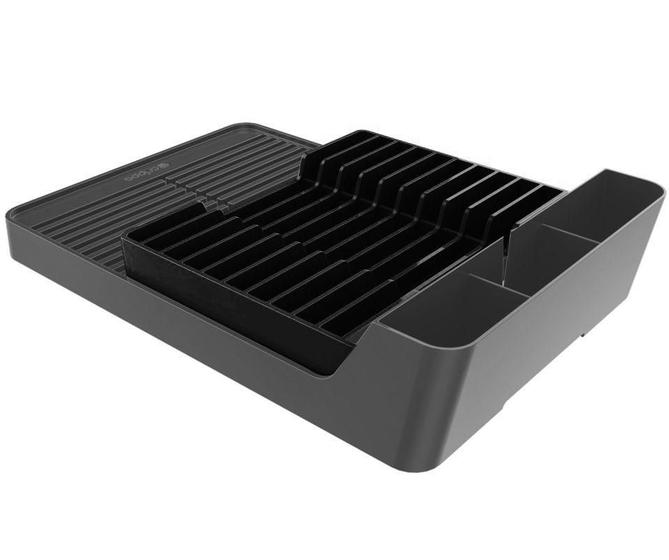 Escorredor De Louças Smart Chumbo/Preto 11 Pratos Crippa - Escorredor ...