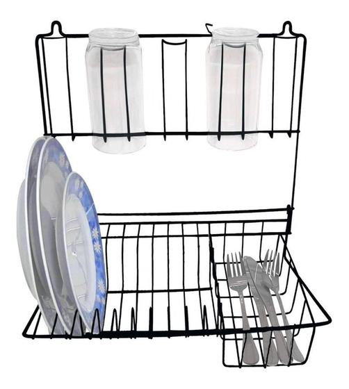Escorredor Dobrável Para 10 Pratos 5 Copos E Talheres Secador suspenso ...