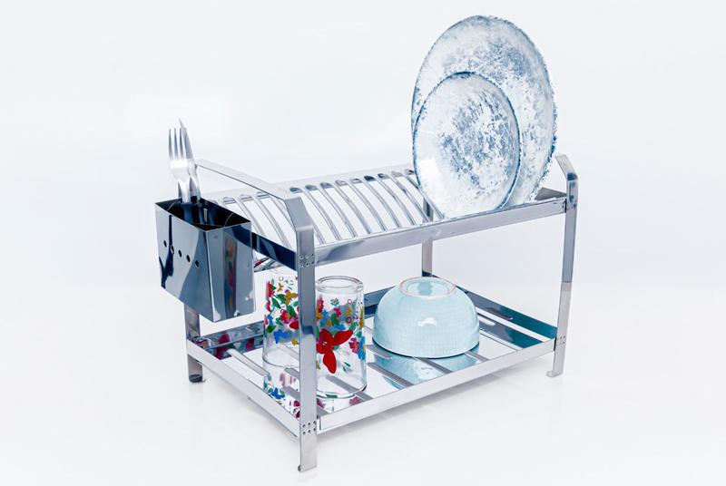 Escorredor Em Aço Inox Porta Talheres 16 Pratos - Dinox - Escorredor de ...