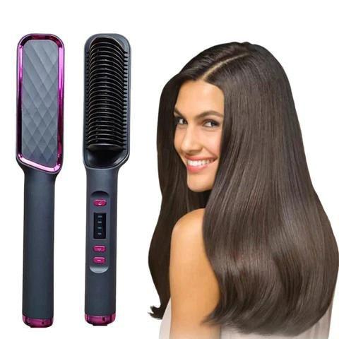Escova Alisadora De Cabelos LED Multifuncional - Alisador Chapinha ...