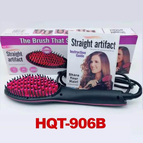 Escova Alisadora Straight Artifact - Preto/Rosa Bivolt - Escova ...