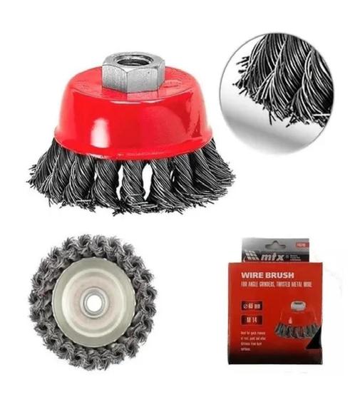 Escova De Aço Circular 65 Mm Trançada Tipo Copo - dfjn - Escova de Aço ...
