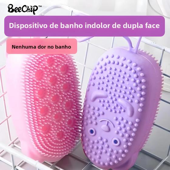 Escova De Bolhas De Silicone Esfoliante Dupla Face Para Massagem ...