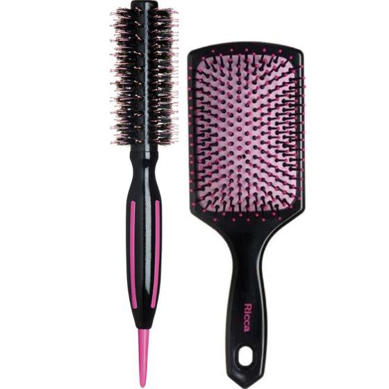 Escova De Cabelo Basic Racket Ricca + Escova Pro Porcupine P - Belliz - Escova de Cabelo ...