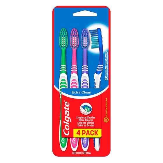 Escova Dental Colgate Classic Clean Longa Macia Com 4 Unidades ...